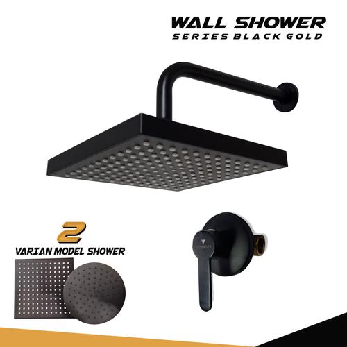 Jual Wall Shower Set Hitam Stainless Shower Dinding Paket Kran Tanam ...