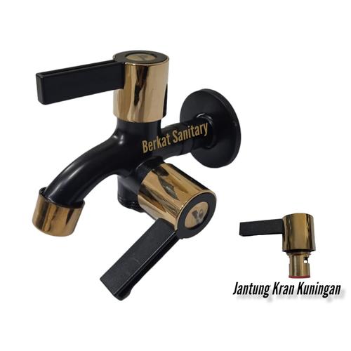 Jual Kran Air Double | Kran Air 2 Cabang Black Gold | Kran Double ...