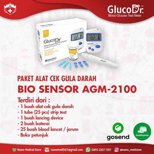Jual Alat Cek Gula Darah GlucoDr Bio Sensor AGM2100 + Strip 25 Pcs ...