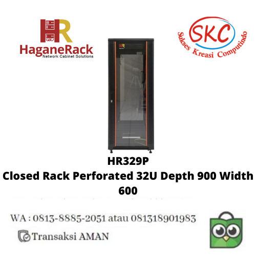 Jual Hagane Closed Rack Perforated HR329P 32U Depth 900 Width 600 ...