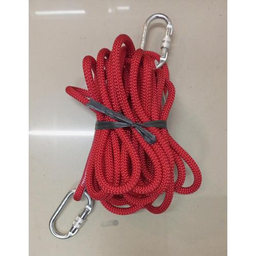 Jual Tag Line / Tali Karmantel 12mm + Carabiner (Haidar) warna merah ...
