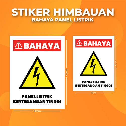 Jual Stiker K3 / Sticker HSE BAHAYA PANEL LISTRIK BERTEGANGAN TINGGI ...