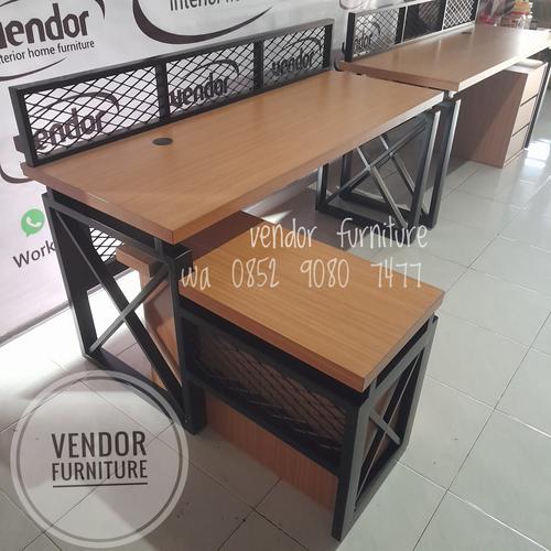 Jual CUSTOM | Meja Kerja HPL Industrial Desk Office Table - Kab. Jepara ...