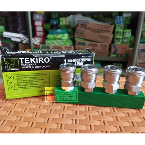Jual TEKIRO AIR QUICK COUPLER 4 WAY / NEPEL SELANG ANGIN CABANG 4 AT-QC1676 - Kota Semarang ...