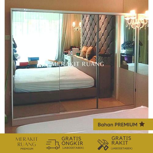 Jual Lemari Sliding Door 3 Pintu Mewah Premium - 200x50x200cm - Kota ...