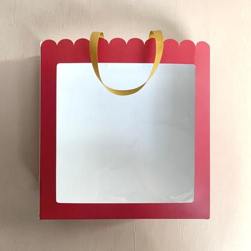 Jual Paper Bag Merah Polos Goodie Bag Parcel Mooncake Festival 25x7 ...