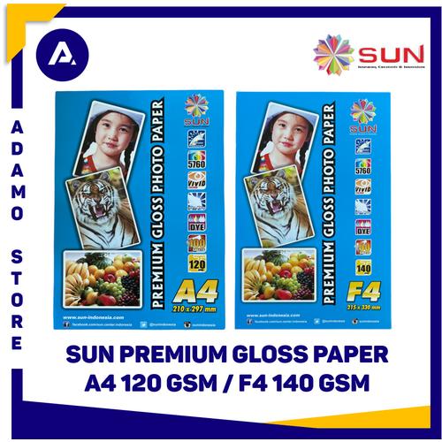 Jual Kertas Foto Sun Premium Gloss Photo Paper A4 120gsm 100 lembar ...