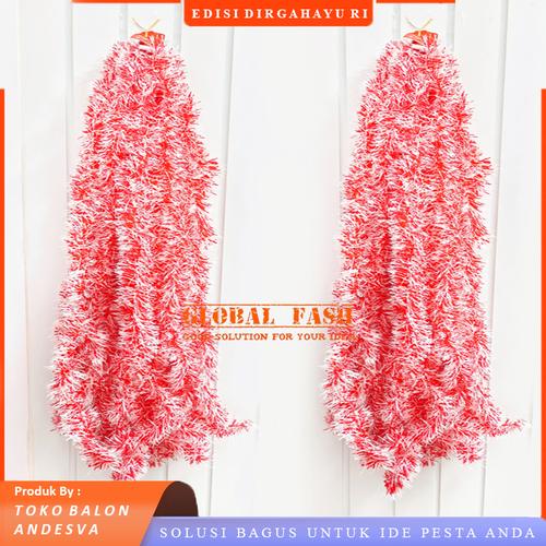 Jual slinger merah putih 2 / rumbai dirgahayu ri / hitasan HUT RI ...