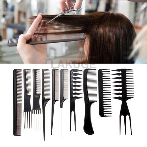 Jual Sisir Rambut Pria Wanita Salon Rontok 10 Set Lengkap Hair Comb ...