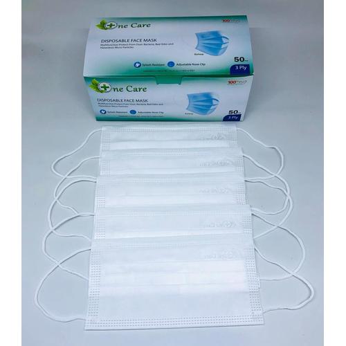 Jual Earloop 3ply WHITE Putih Face Mask Necare Chasa Icare Kemenkes ...