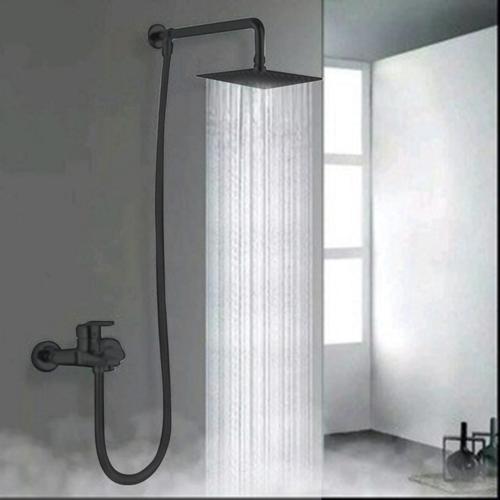 Jual Paket wall shower Hitam tanpa bobok tembok fre kran panas dingin ...