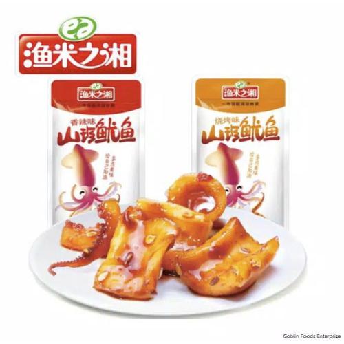Jual (HALAL) 渔米之湘 山珍鱿鱼 Barbeque Squid Hot & Spicy Squid Snack /Snack ...