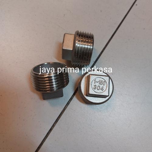 Jual Plug Stainless SS304 Drat 2" inch / Dop SS 304 Drat luar - Jakarta ...