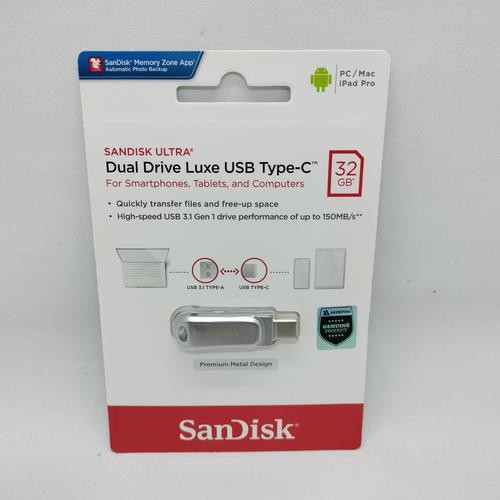 Jual Sandisk Ultra Dual Drive Luxe OTG USB Type-C 32GB 64GB 128GB 256GB ...
