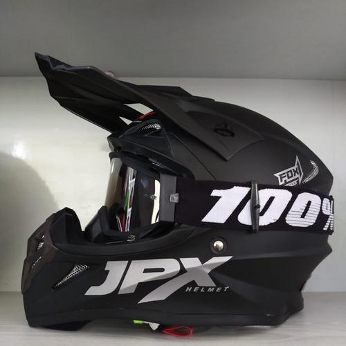Jual Helm Cross JPX Solid Black Doff Ongkir Termurah 2kg - Helm + 100% ...