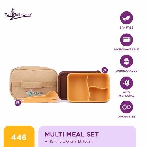 Promo Kotak Makan Twin Tulipware Multi Meal Set 950 ML - Golden Lady ...