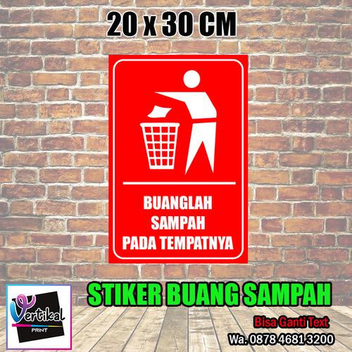 Jual Cetak Print Stiker Vinyl Buang Sampah Pada Tempatnya Sticker ...