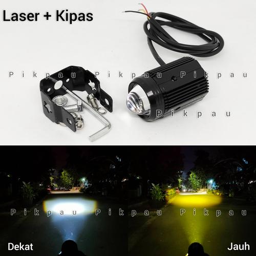 Jual Lampu tembak Laser Sorot D2 mini Led 2 Mode Jauh Dekat Putih ...