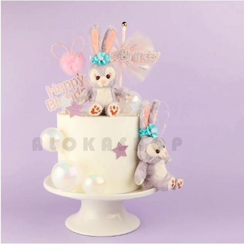 Jual Topper Happy Birthday Bintang-Bintang / Pink Gold Mesh / Dekorasi ...