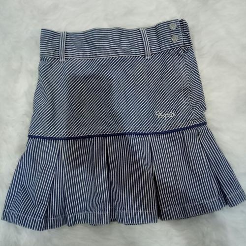 Jual Rok mini bawahan stripe biru navy putih kancing imut cute brand ...