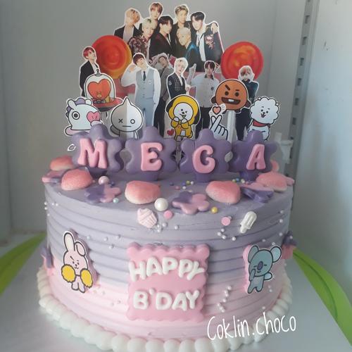 Jual KUE ULANG TAHUN BTS BT21 KOREA / CAKE BIRTHDAY KOREA CAKE /CUSTOM ...