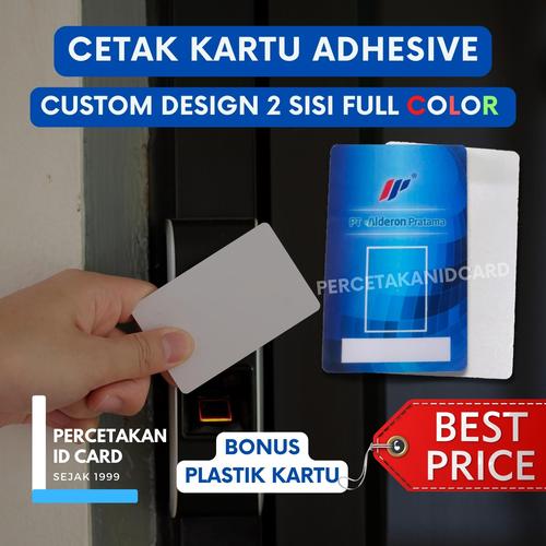 Jual Cetak Kartu Adhesive / Kartu Sticker / ID Card Member Card Sticker ...