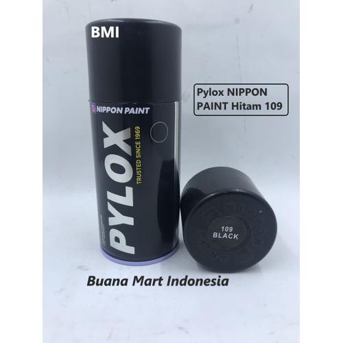 Jual Pylox NIPPON PAINT 300cc BLACK 109 | Cat Semprot Kaleng (1PC ...