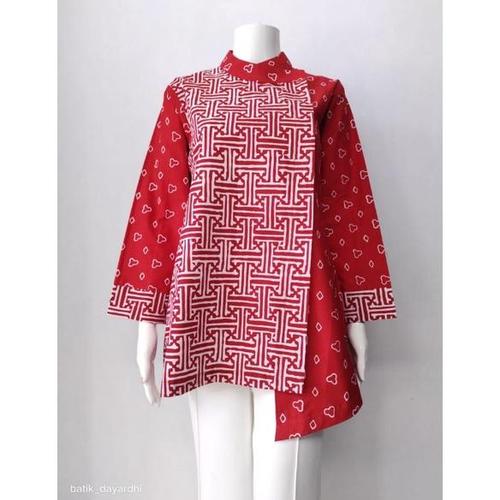 Jual batik merah putih batik wanita merah putih batik agustusan baju ...