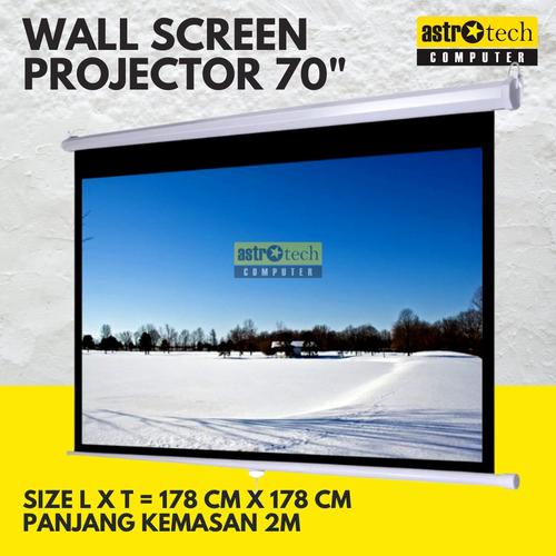 Jual Layar Proyektor Model Gantung 70 inch Wall Screen Projector 70 ...