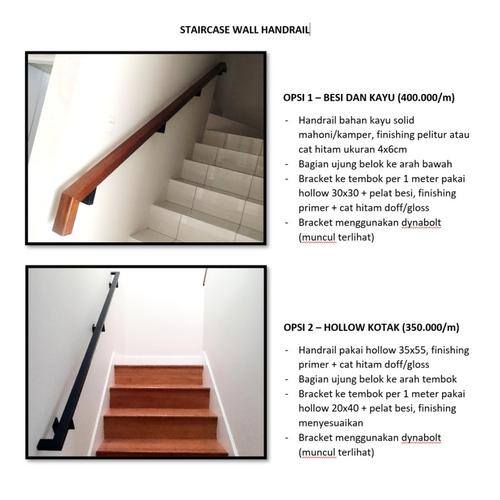 Jual CUSTOM RAILING PEGANGAN TANGGA HANDRAIL STAIR TRALIS KAYU BESI ...