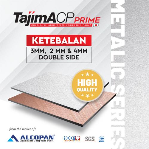 Promo ACP Tajima Metalic Series PE 3mm x1220x2440 - Light Silver ...