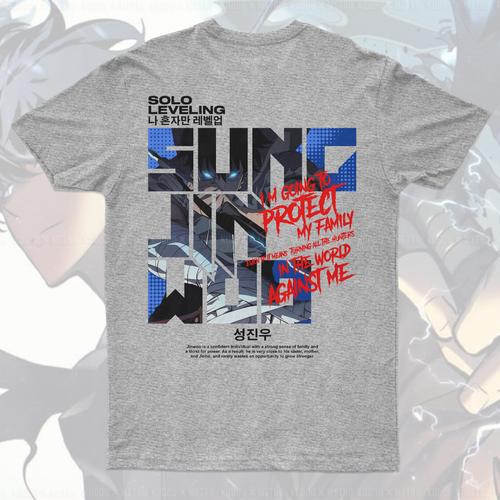 Jual Tshirt Sung Jin Woo Ultimate Grey Solo Leveling Manhwa Arise ...