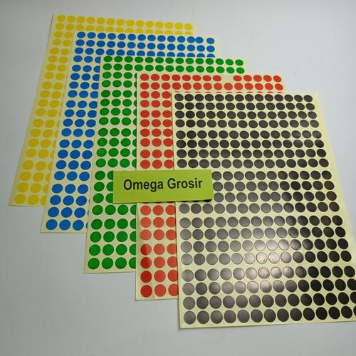 Jual Stiker bulat label 10mm Warna Tempelan Bulat / bungkus - Jakarta ...