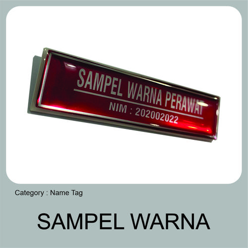 Jual PAPAN NAMA / NAME TAG SAMPEL WARNA NIM (WARNA-SILVER-SILVER ...