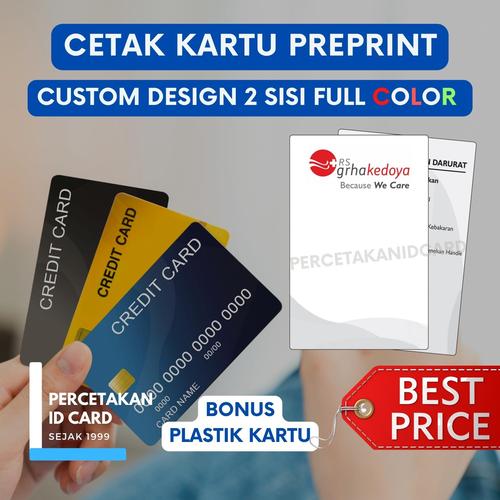 Jual Cetak Kartu PrePrint / Kartu Blanko / ID Card Member Card Blanko ...