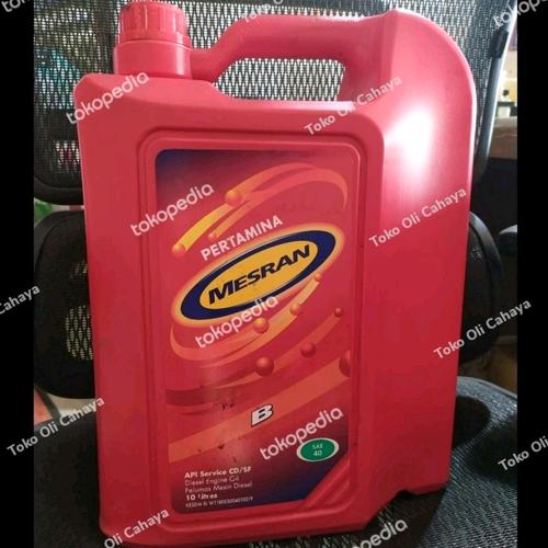Jual Oli Pertamina Mesran B SAE 40 API SE CC galon isi 10 liter ...