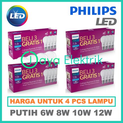 Jual Lampu LED PHILIP Multipack 4W 6W 8W 10W 12W 14.5W Putih - Bulb ...