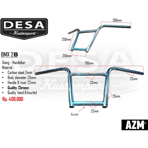 Jual Stang Custom Stang Motor Stang Chopper Stang BMX Chrome - Kota ...