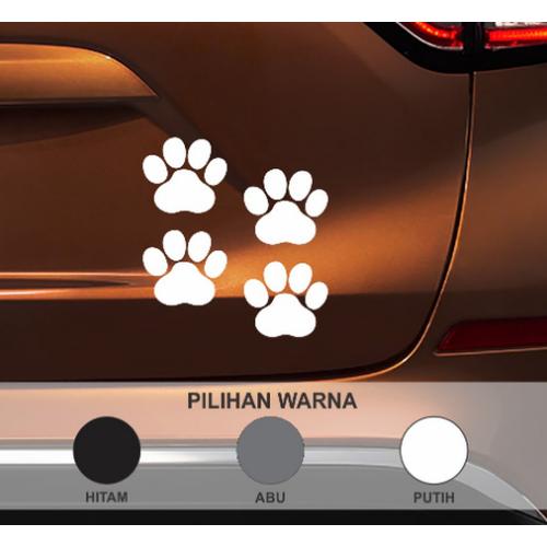 Jual Cutting Stiker jejak Kucing Mobil Sepeda Motor Dekorasi 3D Stiker ...