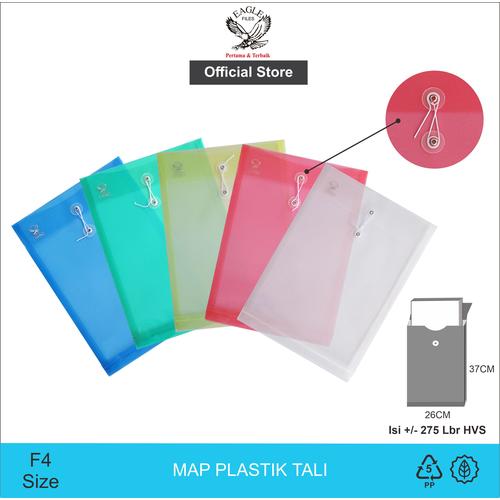 Jual EAGLE FILES Data Bag Folder Vertikal / Map Plastik Tali F4 (Folio ...