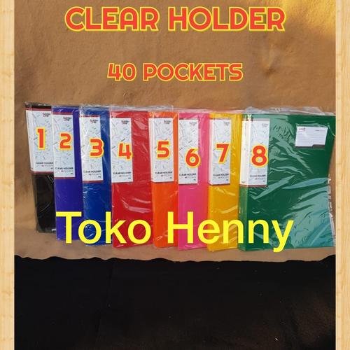 Jual MAP CLEAR HOLDER UKURAN FOLIO (F4) ISI ... 40 LEMBAR .. FOLDER ONE ...