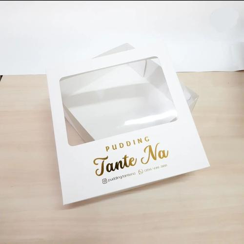 Jual Dus Kue - Box Kue dengan Logo dan Jendela Model pisah - geometric ...