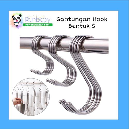 Jual RUN237 HOOK GANTUNGAN MODEL S KAIT BARANG BESI STAINLESS 1PC ...