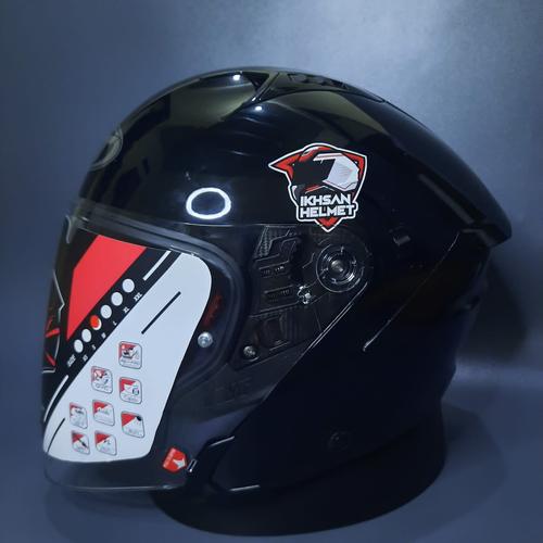 Jual Helm KYT NFJ Black Glossy /KYT Half face / produk Original KYT - M ...