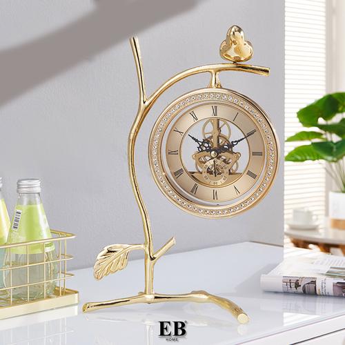 Jual Pajangan Hiasan Jam Meja / Golden Bird Clock Decorations EB Home ...