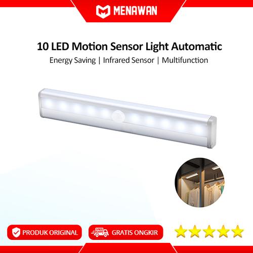 Jual 10 LED Strip Motion Sensor Night Light Lampu LED Sensor Gerak ...