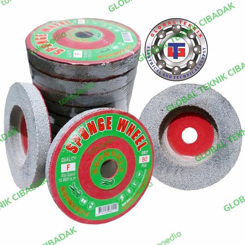 Jual PVA SPONGE GRINDING WHEEL 4" GRIT #80 PVA POLISHING WHEEL GC 80 ...