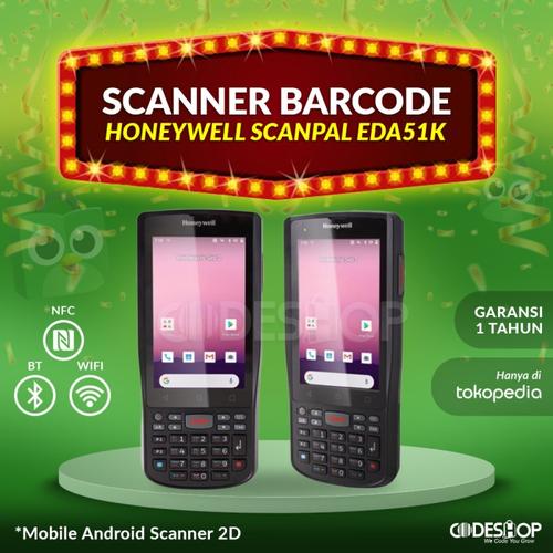 Jual SCANNER BARCODE EDA51K HONEYWELL SCANPAL EDA51 K ANDROID 2D WIFI ...