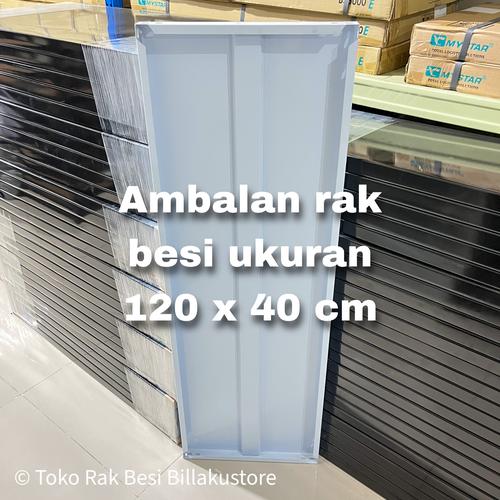 Jual Ambalan rak besi siku lubang 120x40 Plat Besi - Putih - Kota ...