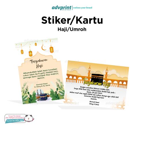 Jual STIKER HAJI TASYAKURAN HAJI KARTU UMROH STIKER PENGAJIAN - STIKER ...